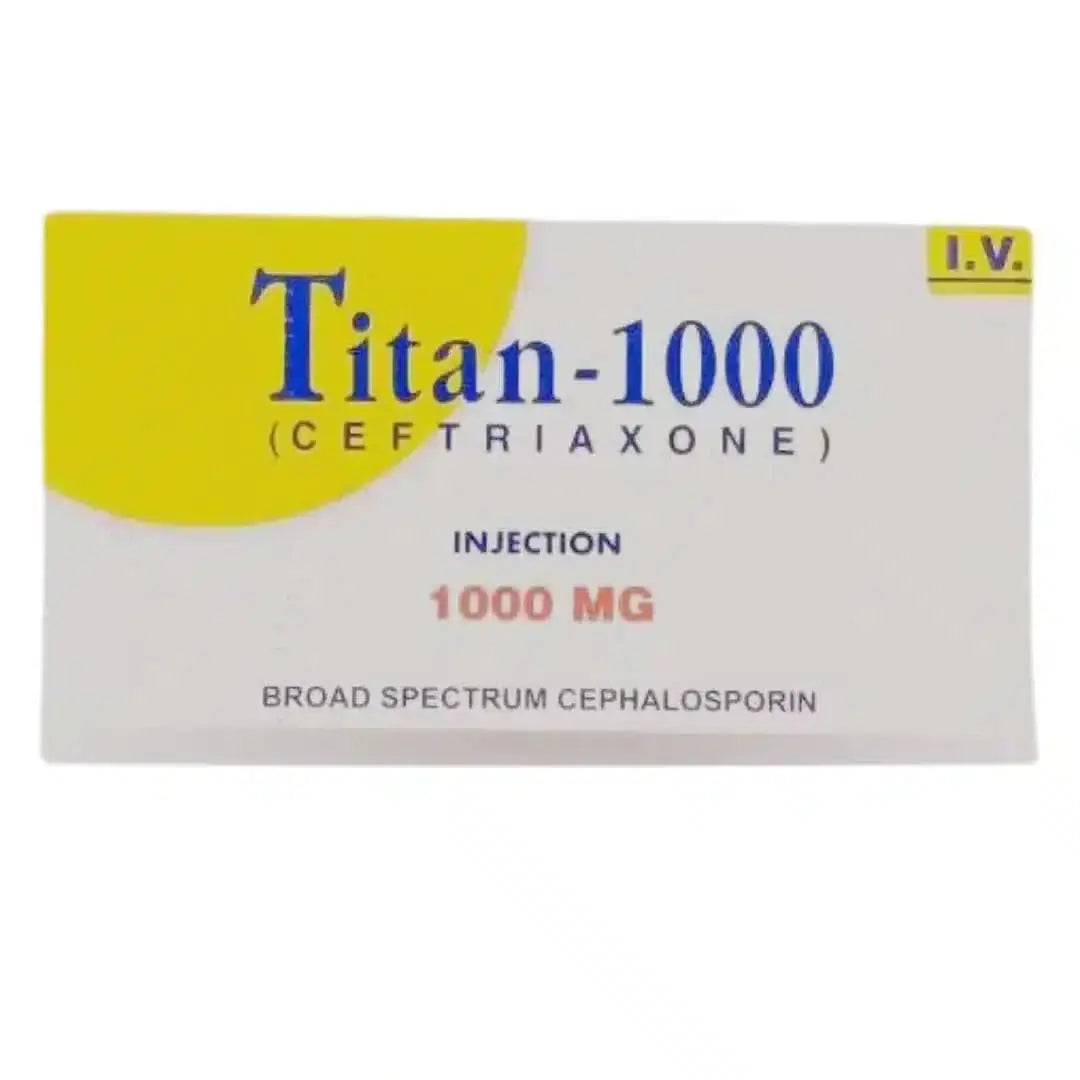 Titan IV Injection 1000mg (Ceftriaxone) - Macter International ...
