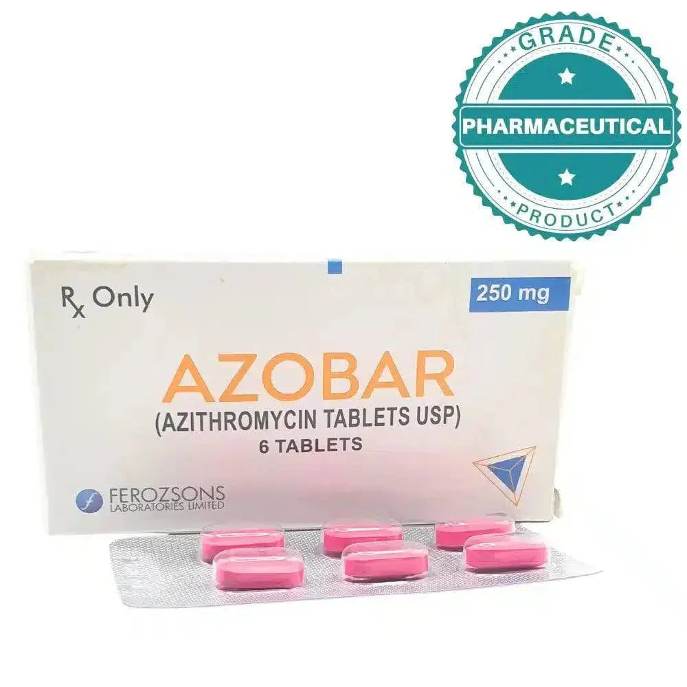 Azobar Tablets – Azithromycin 250mg | dermatologists.pk